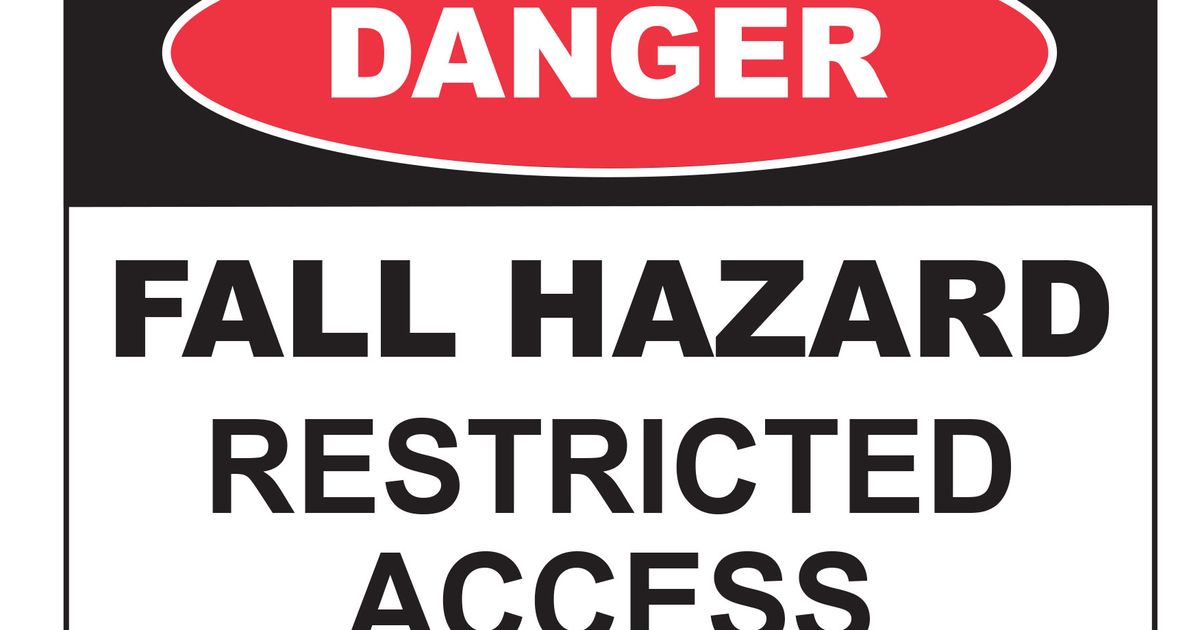 SD968 Signboard - fall hazard | Kattsafe
