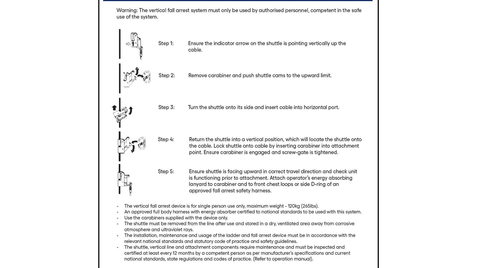 SD974 Signboard - vertical fall arrest system signboard | Kattsafe