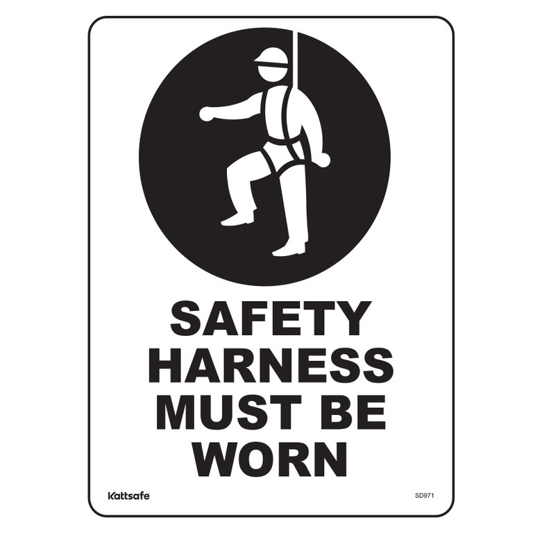 SD971 Signboard - safety harness | Kattsafe