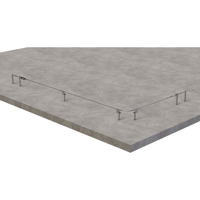 Concrete mount static line system – 200mm raised | Kattsafe