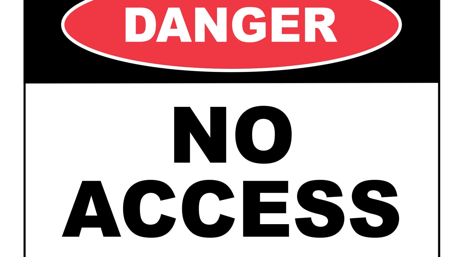 SD964 Signboard - no access | Kattsafe