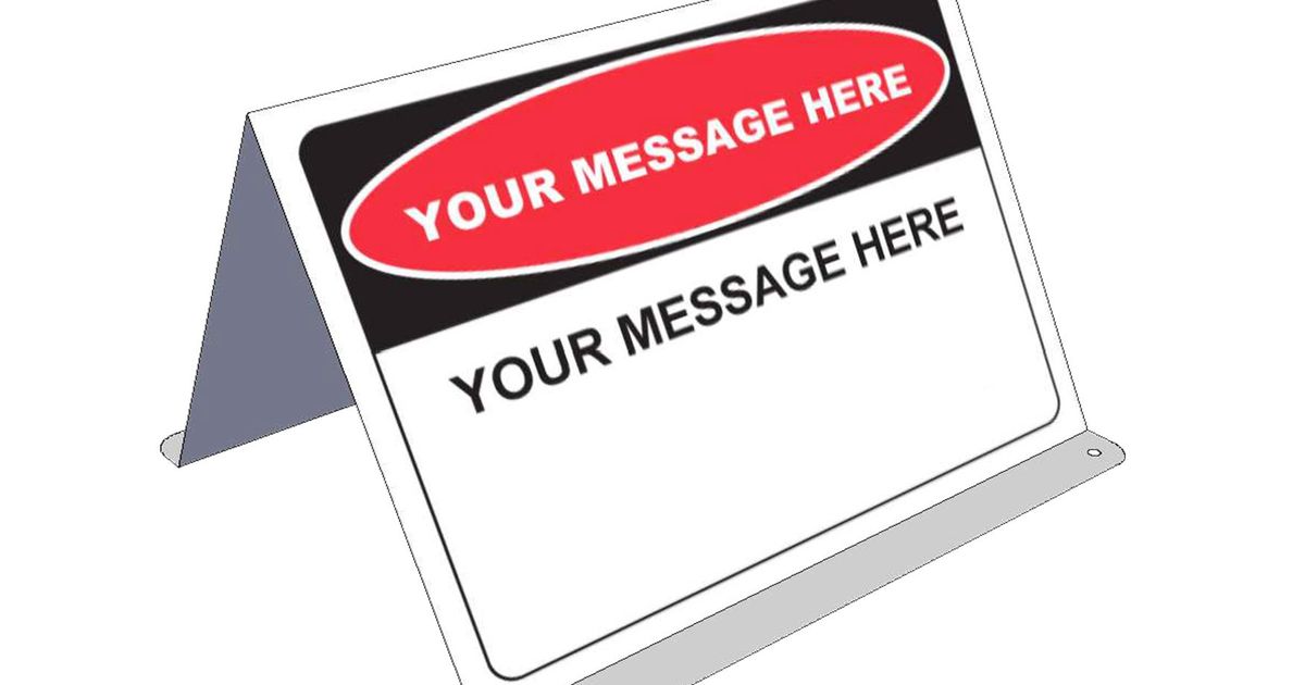 SD973 Signboard - custom message | Kattsafe