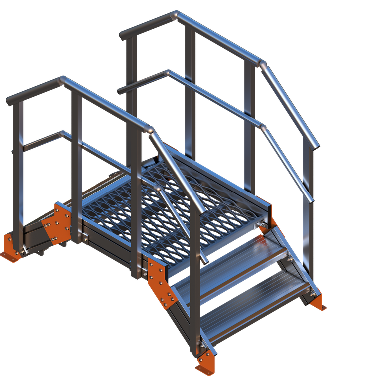 Aluminium crossover stairs | Kattsafe