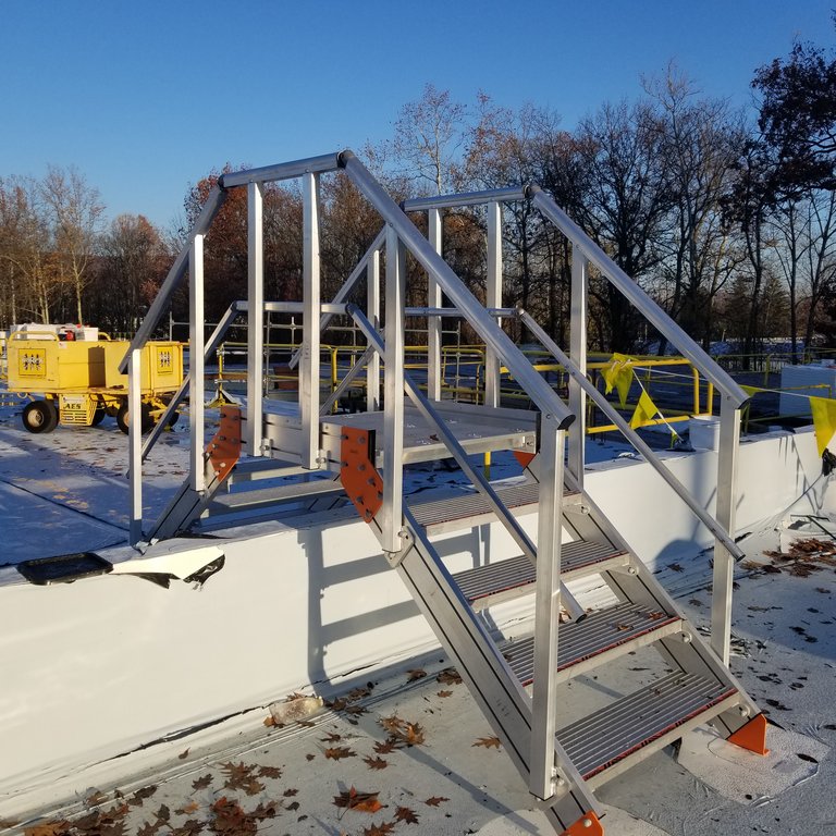 Aluminium crossover stairs | Kattsafe