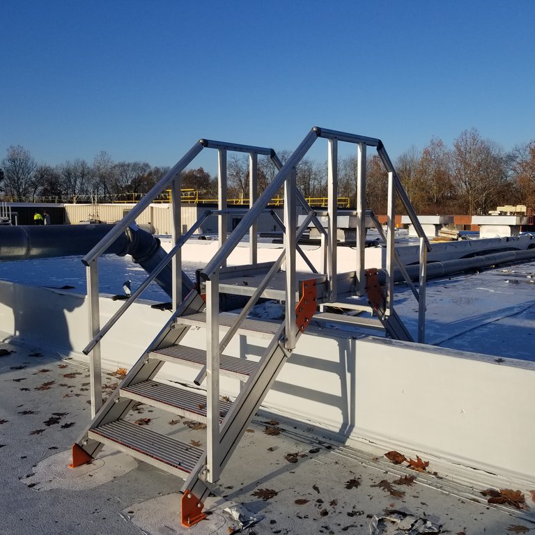 Aluminium crossover stairs | Kattsafe