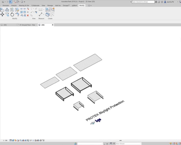 Skylight protectors Revit files | Kattsafe