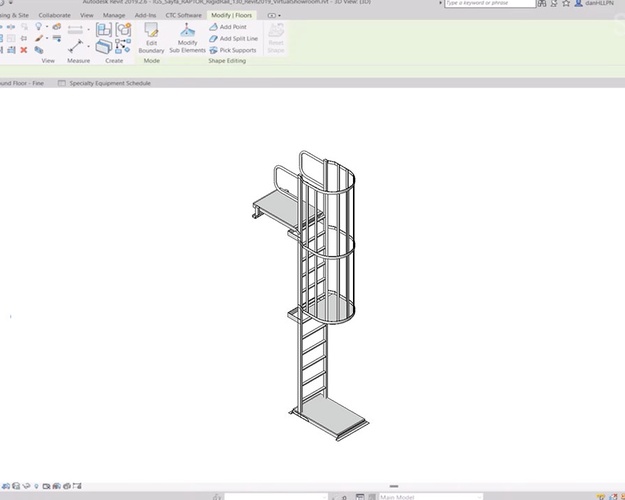 Rung ladder Revit files | Kattsafe