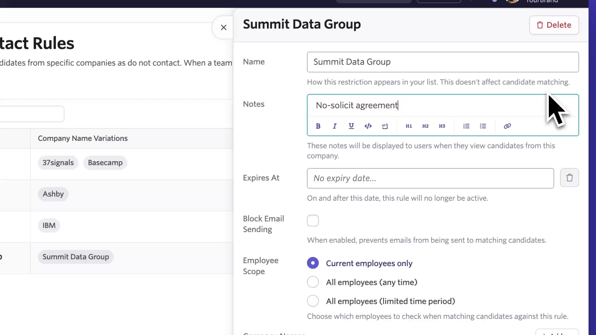 Do Not Contact company lists | Ashby