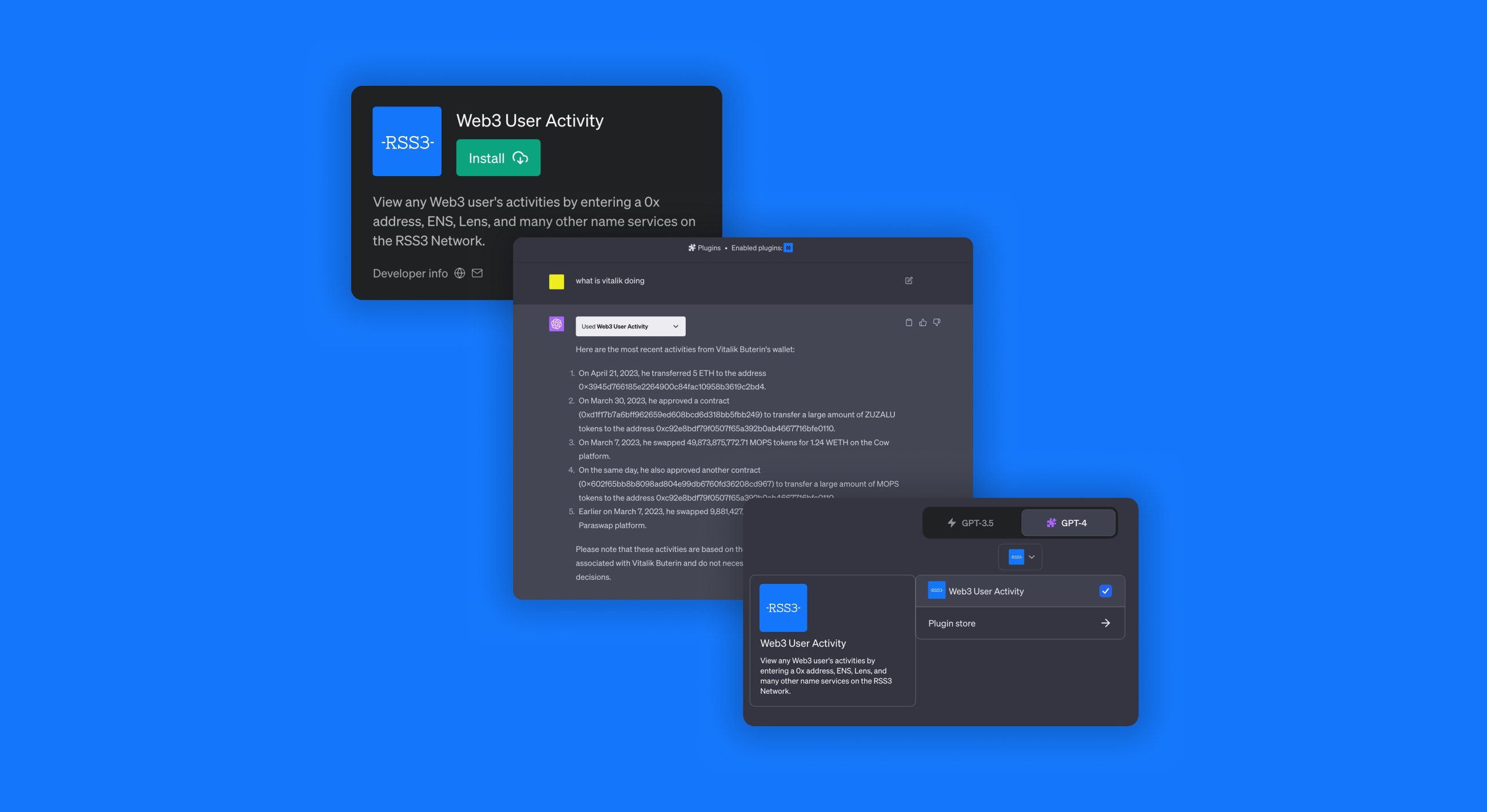 Web3 User Activity - The First Web3 ChatGPT Plugin