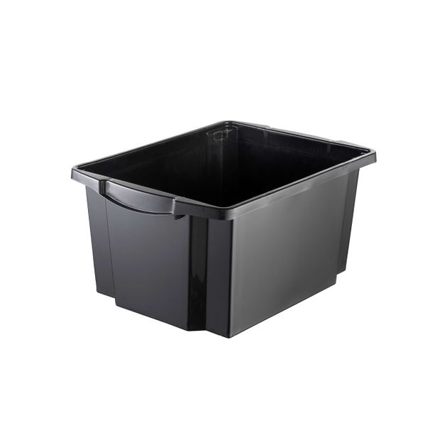 25L Stackable Crate Black