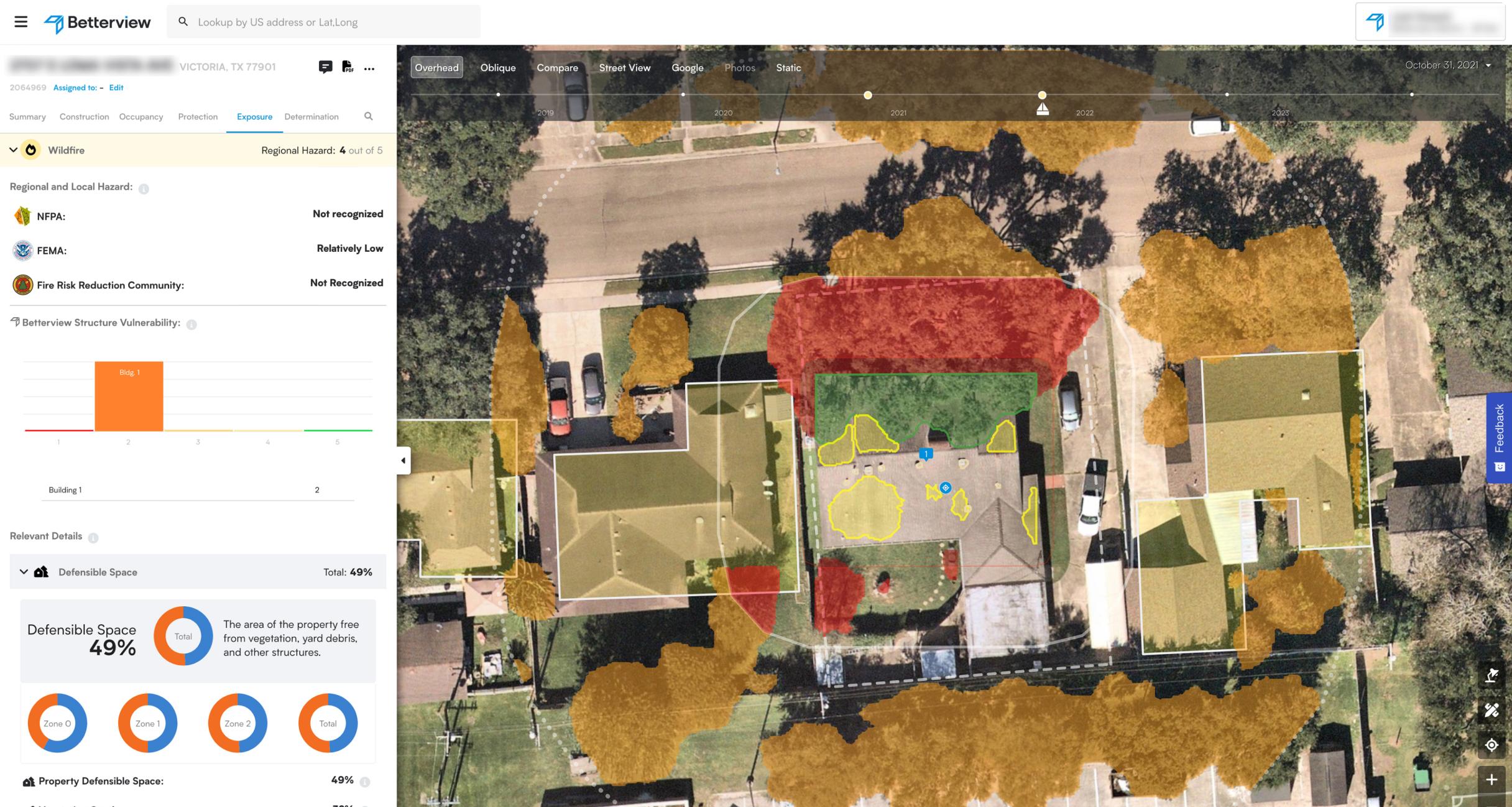 Wildfire Risk Map, Score and Insights | Nearmap US