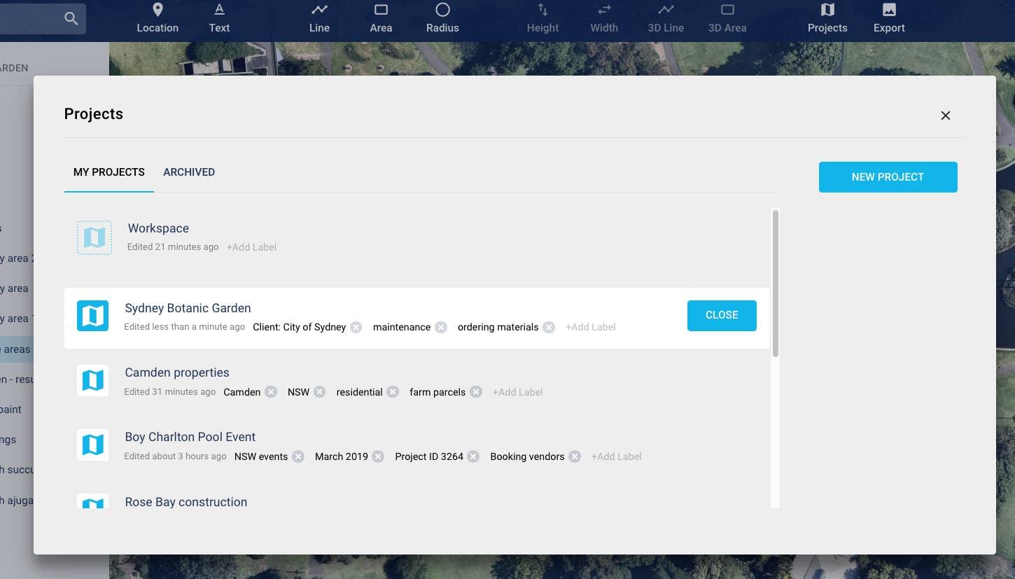 Create and save custom plans with MapBrowser Projects | Nearmap AU