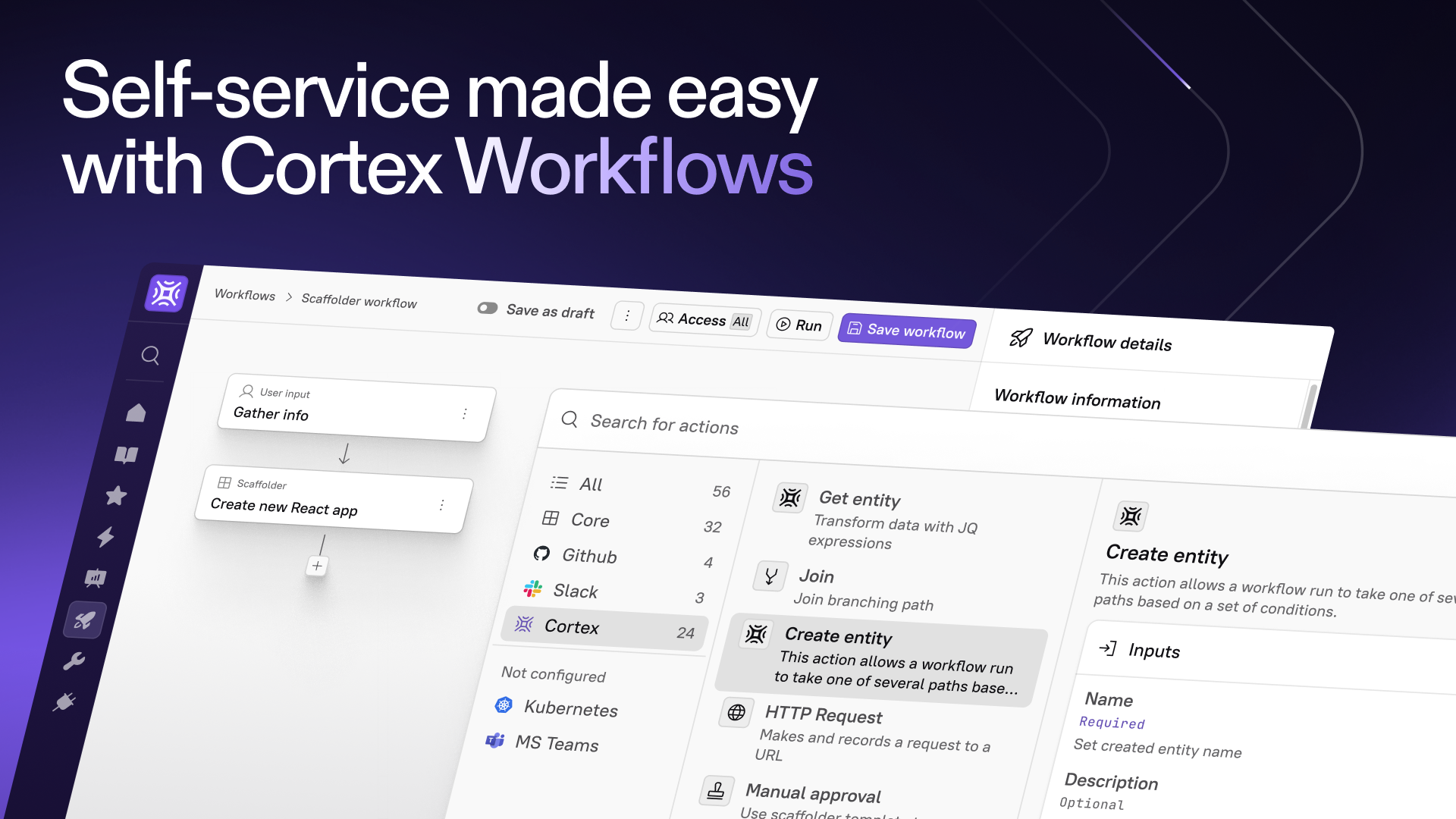 Developer self-service made easy with Cortex Workflows | Cortex