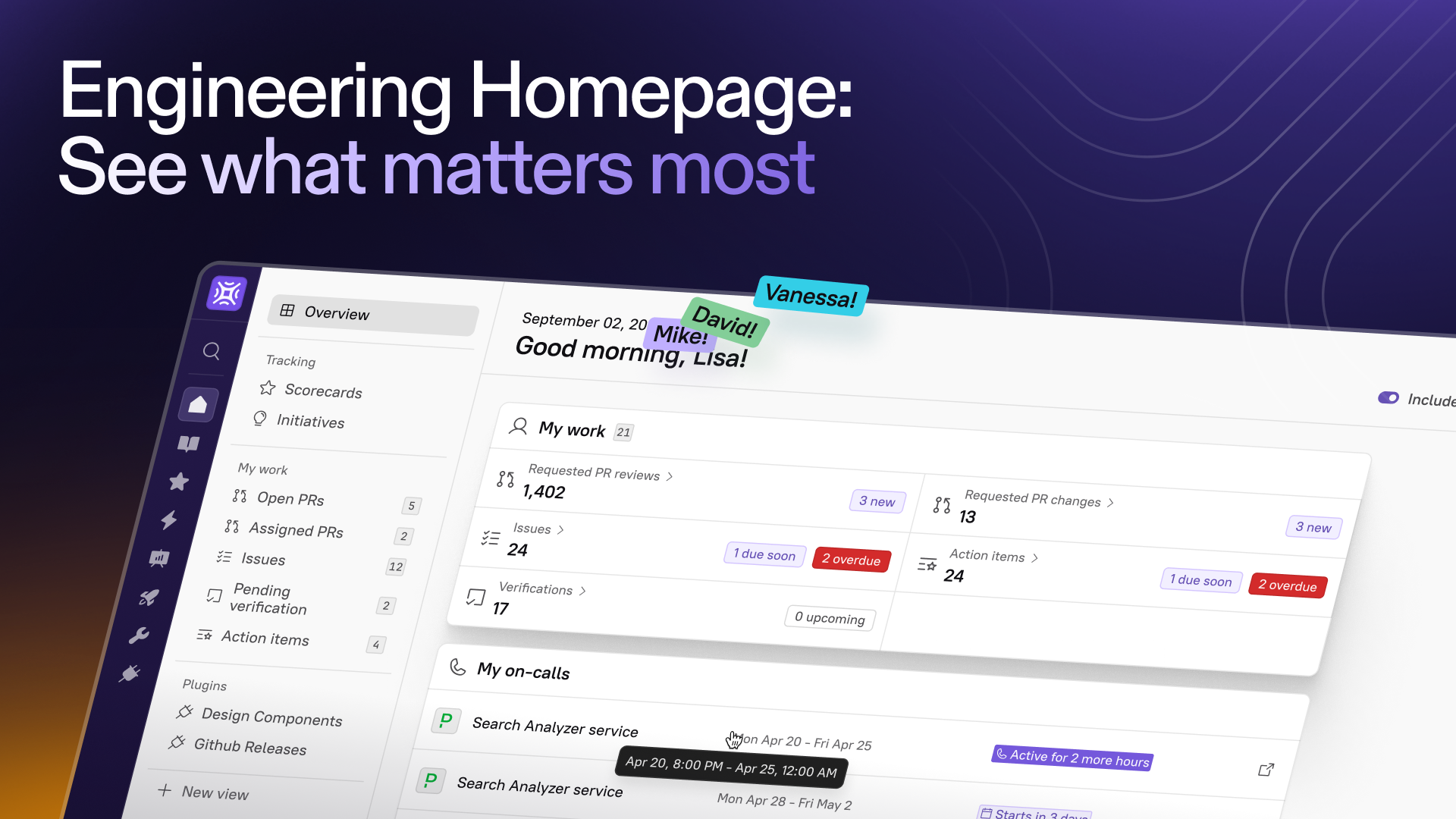 Engineering Homepage: See what matters most | Cortex