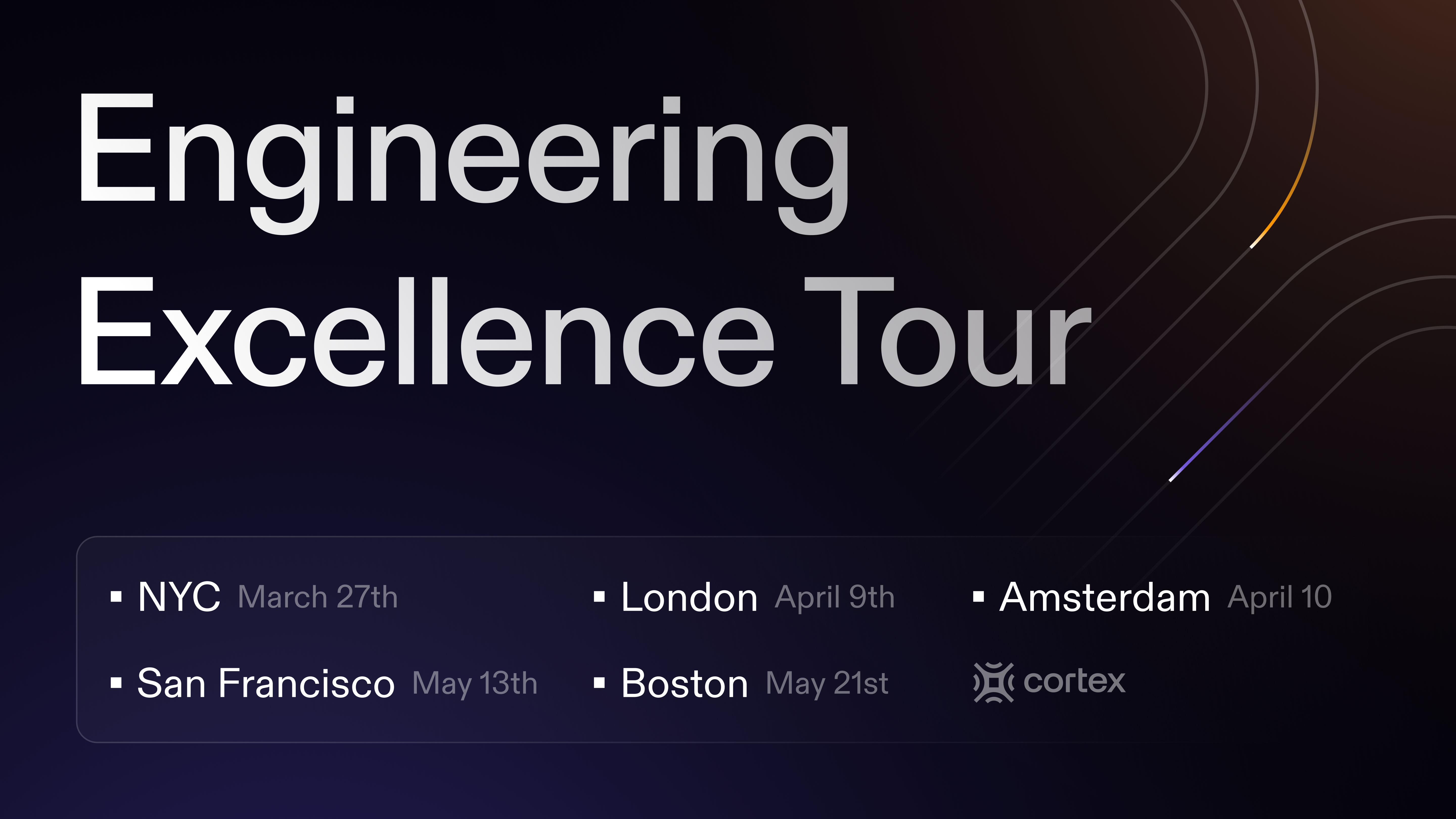 Engineering Excellence Tour: Build High-Performing Teams, Faster | Cortex
