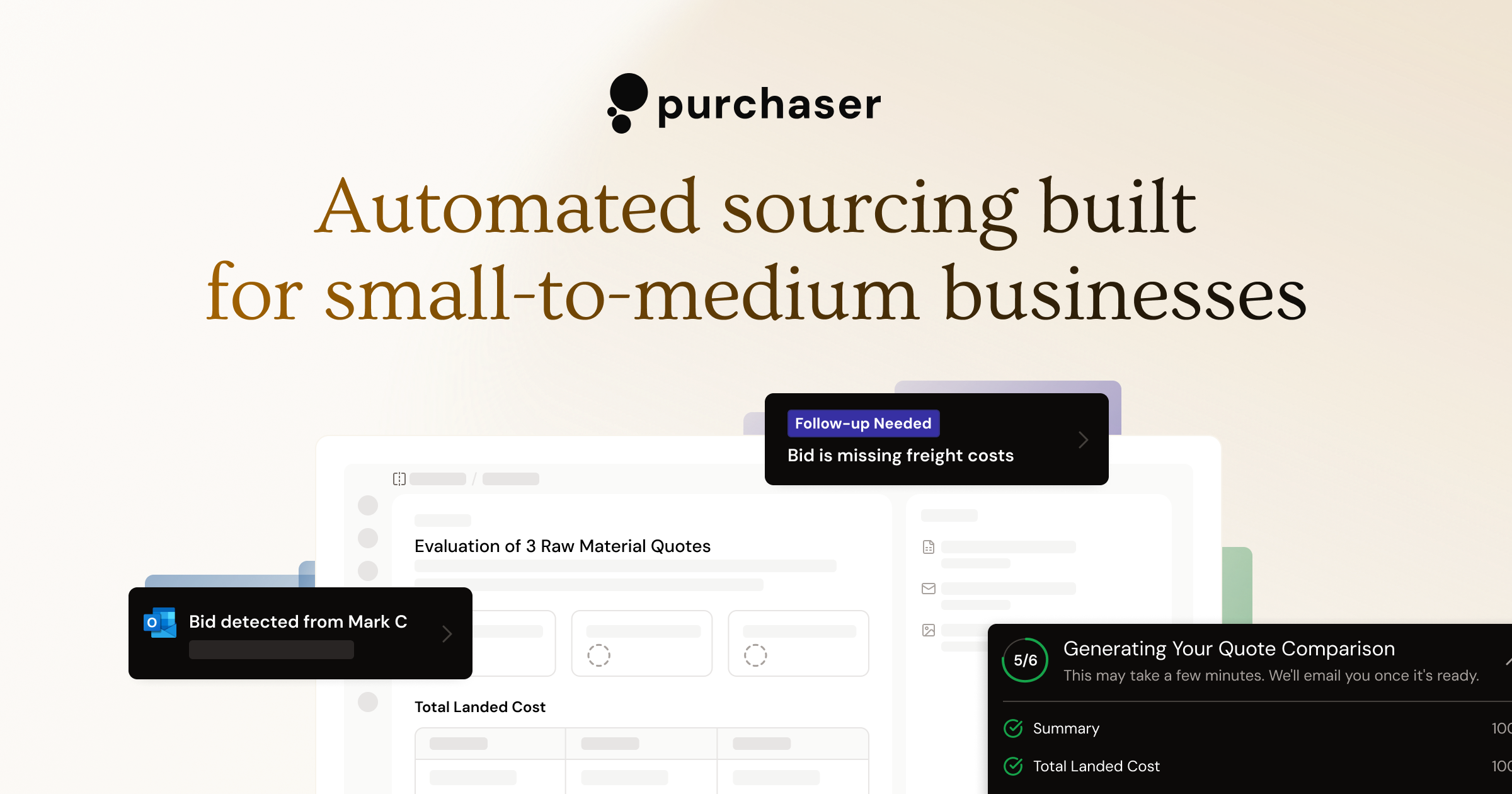 purchaser | Automation Tools for Industrial Buyers | Get Started for Free