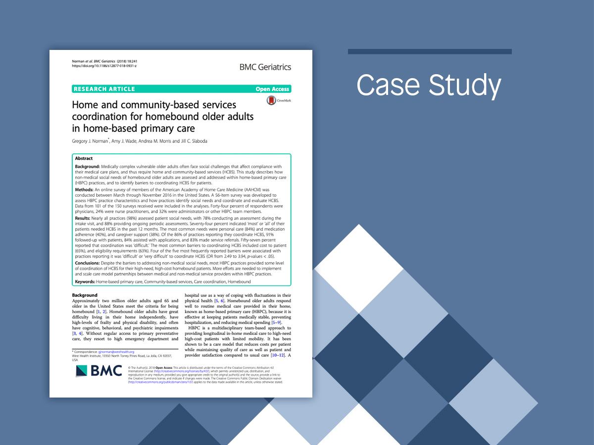 Home and Community-based Services Coordination for Homebound Older ...