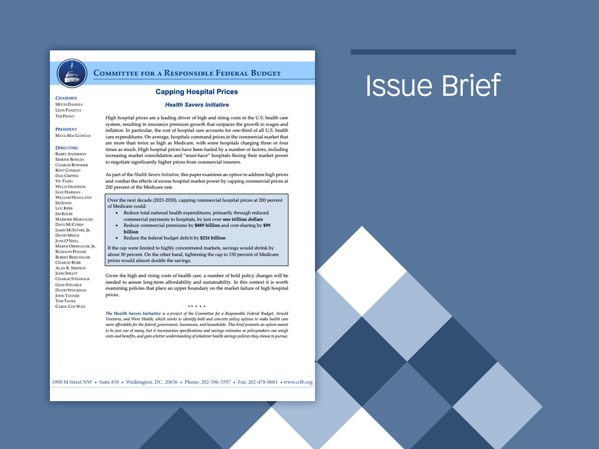 Health Savers Initiative: Capping Hospital Prices | West Health Mosaic